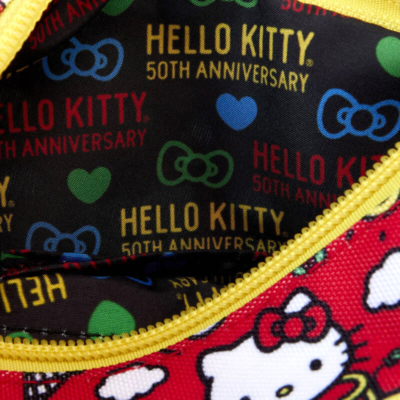 Loungefly x Sanrio: Hello Kitty 50th Anniversary Zipper Pouch Wristlet ...